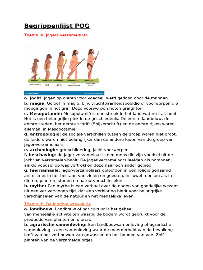 Begrippenlijst POG | PDF
