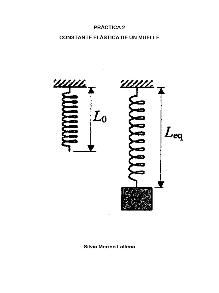 Constante Elástica de un Muelle | PDF | Elasticidad (Física) | Oscilación