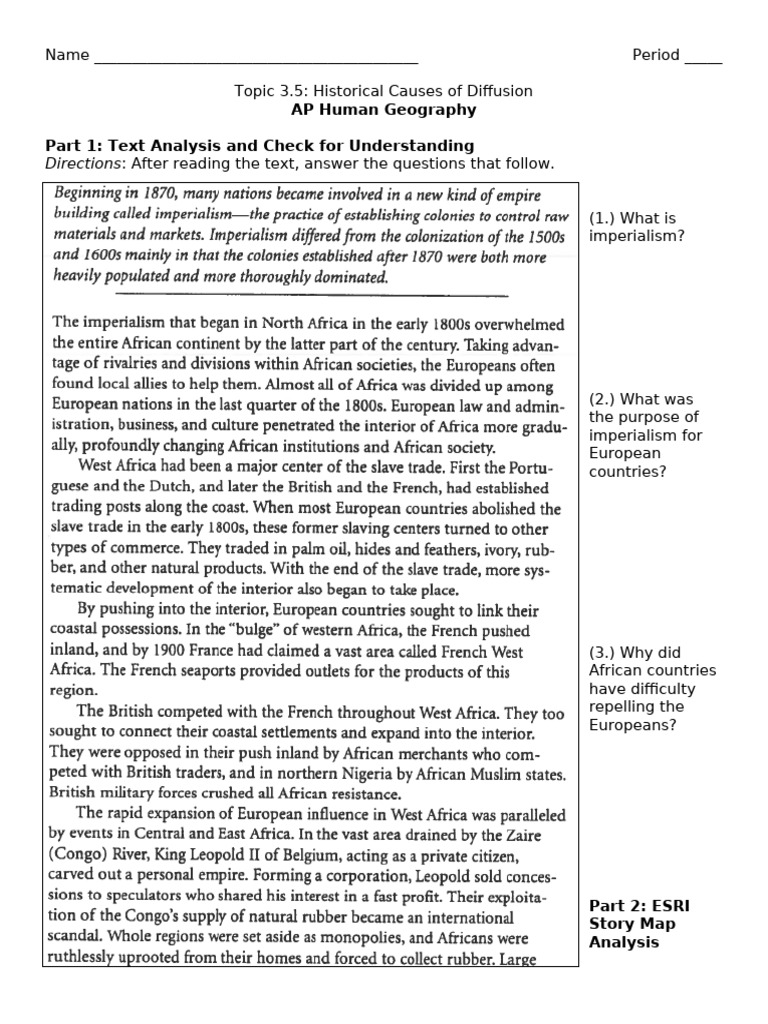 AP Human Geography: Imperialism | PDF