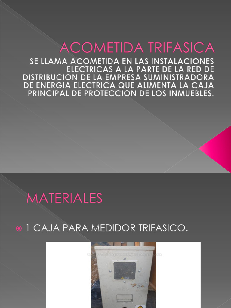 3 Acometida Trifasica. | PDF | Hogar, jardinería y bricolaje | Tecnología