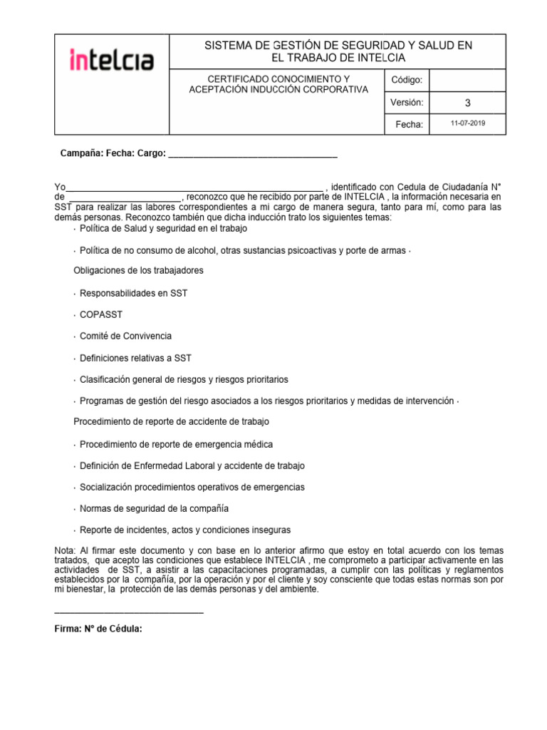 Capacitación de SST | PDF