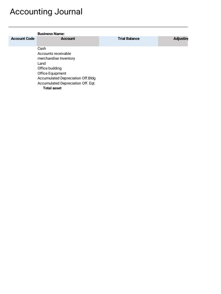 IC Accounting Journal Template Updated 8552 | PDF