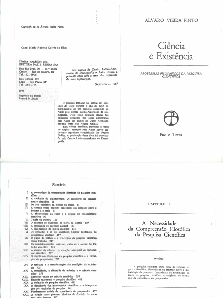 VIEIRA PINTO, A. Ciência e Existência | PDF