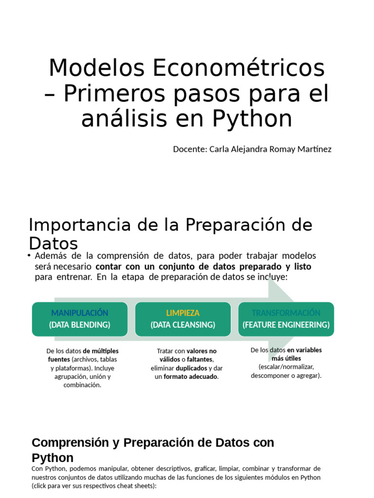 Introducción y Primeros Pasos en Python | PDF | Análisis de regresión | Regresión lineal