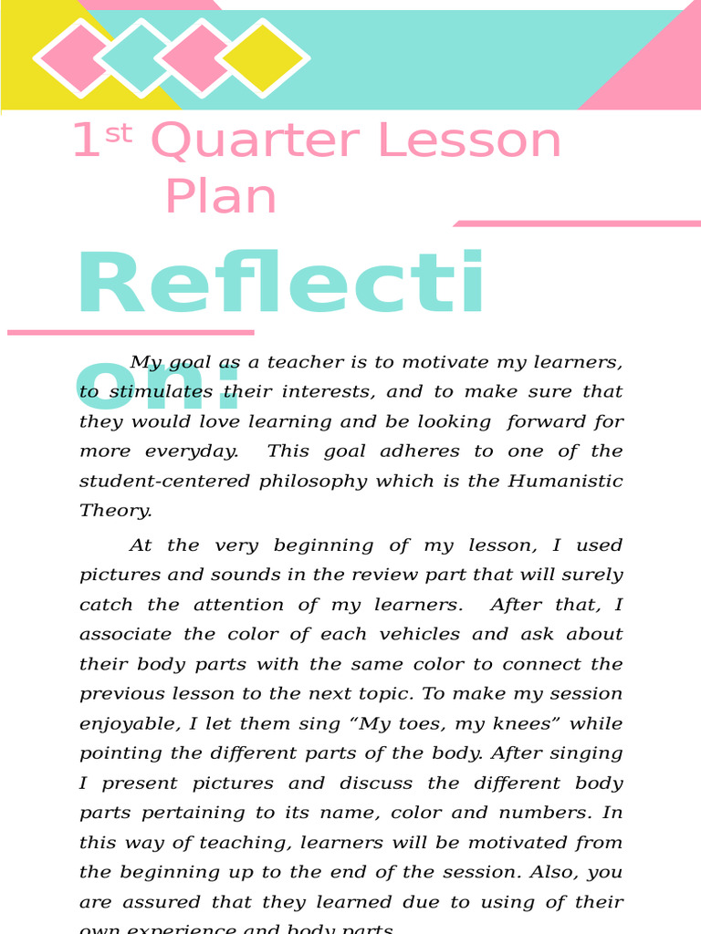 LP Reflection | PDF | Learning | Lesson Plan