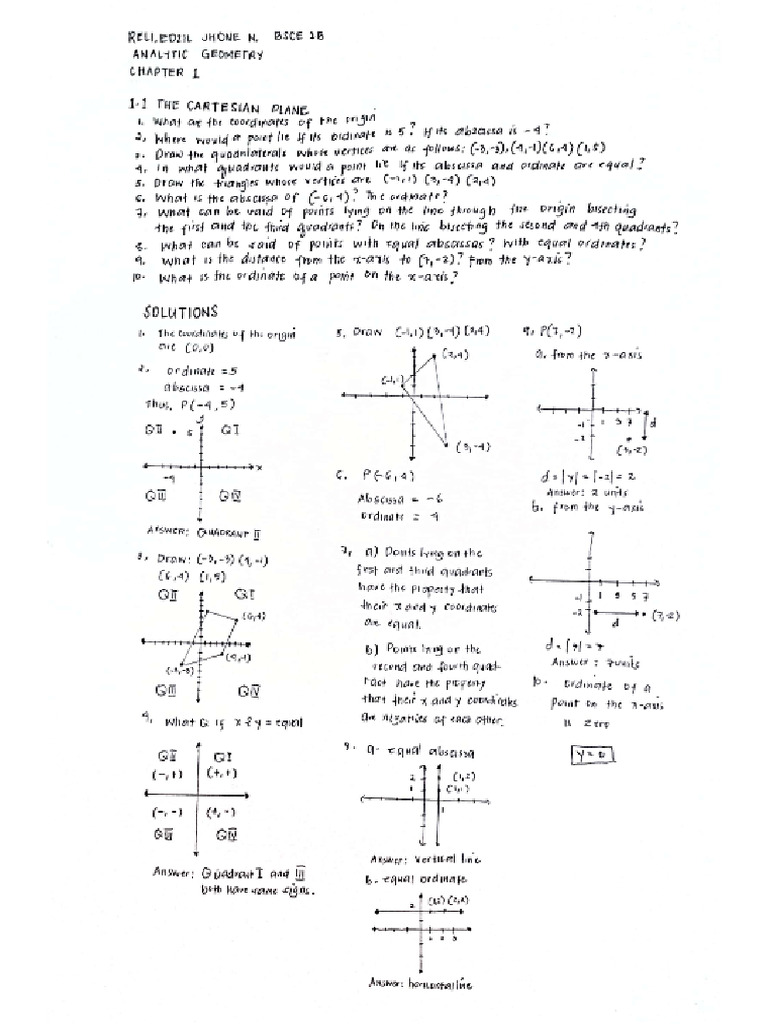 Chapter 1: Graphs and Intersection | PDF