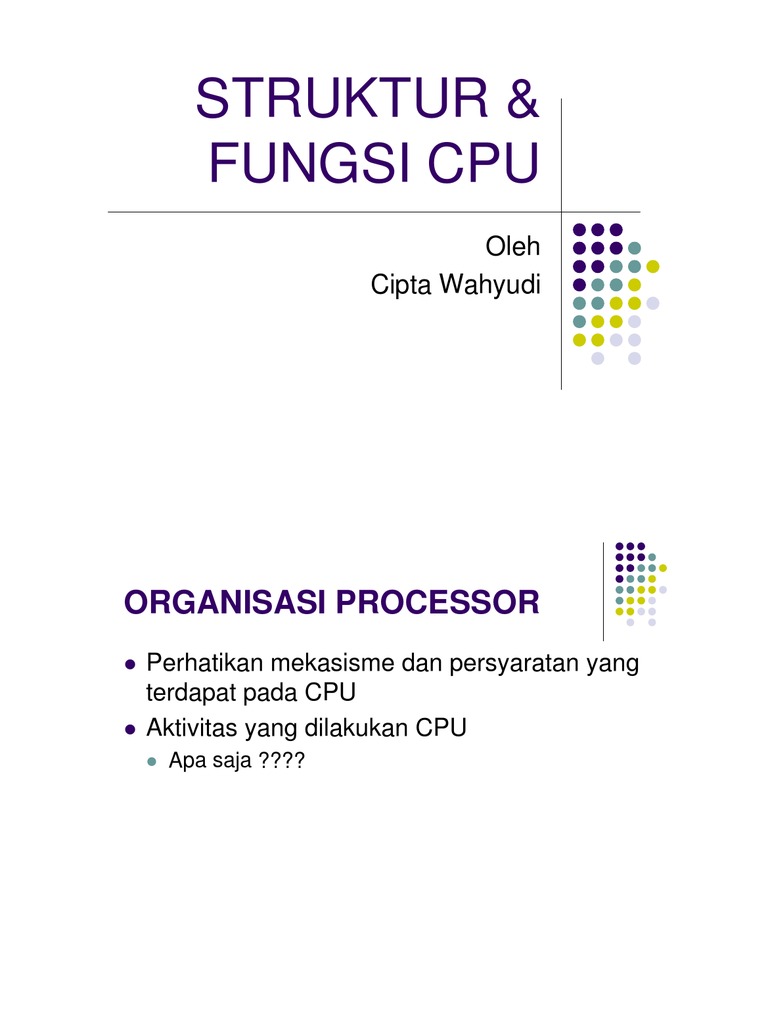 2 - Struktur Dan Fungsi CPU | PDF