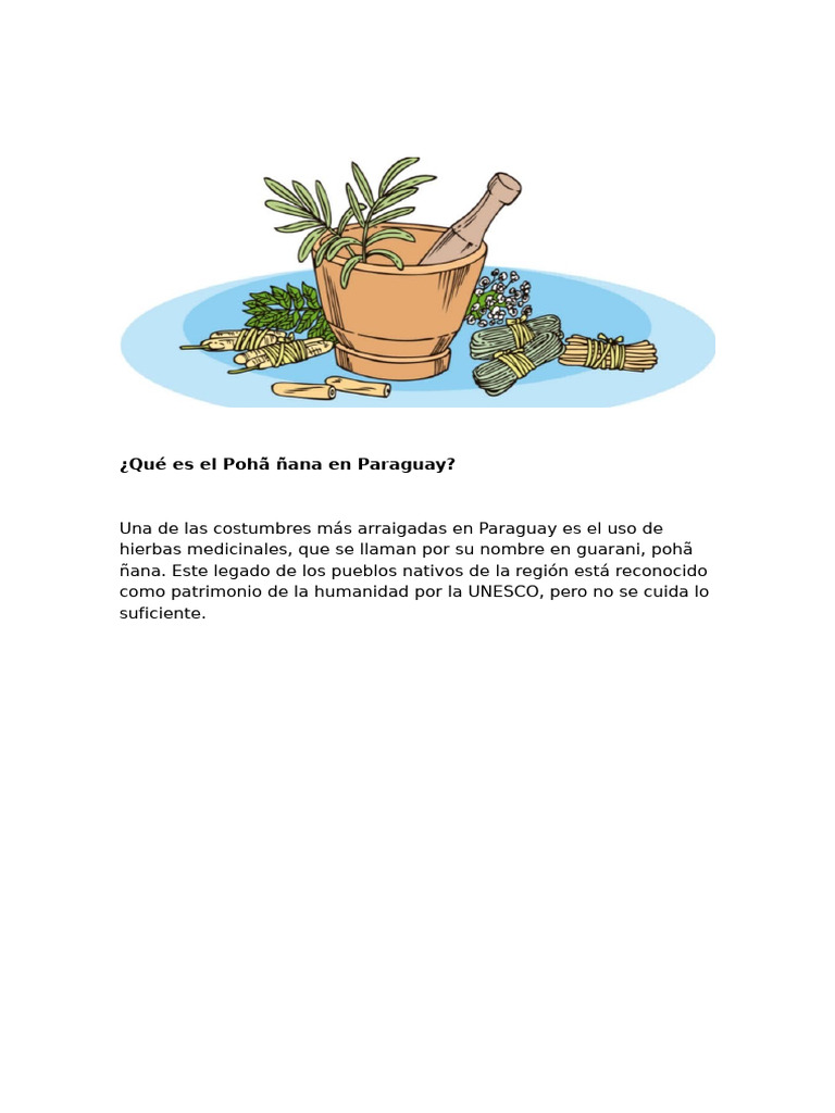 Pohã Ñana: Patrimonio Medicinal Guaraní | PDF
