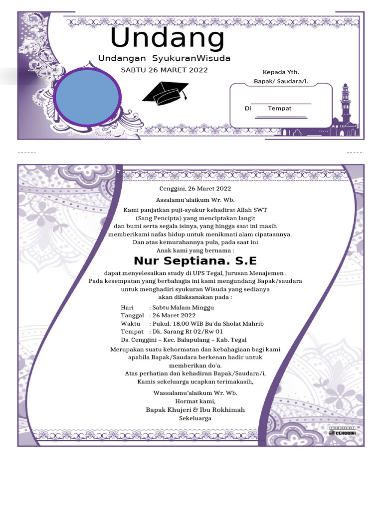 U81 Undangan Wisuda | PDF