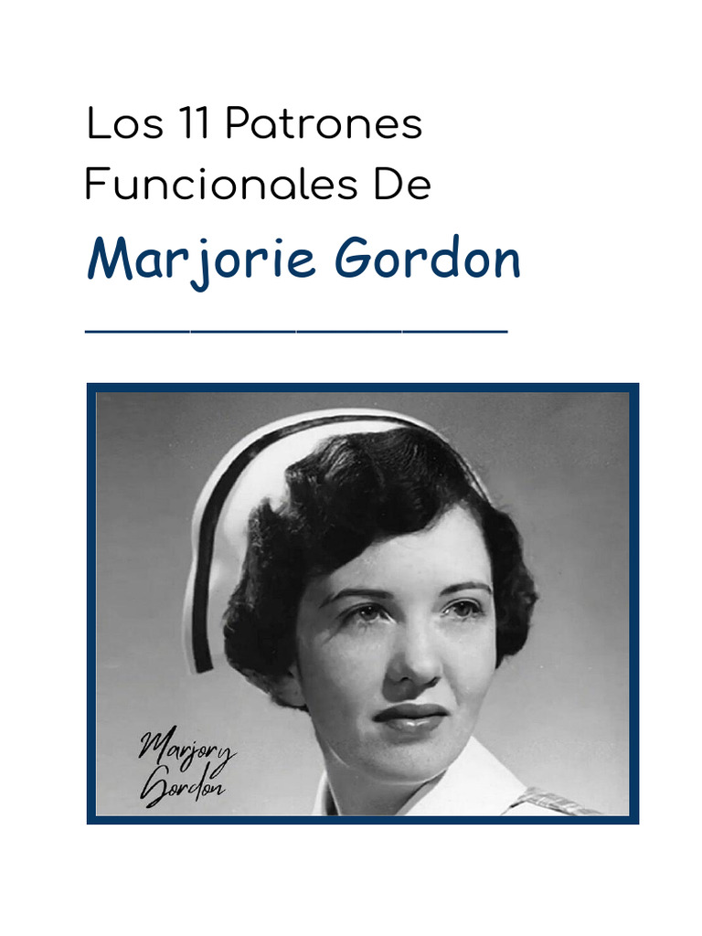 Los 11 Patrones Funcionales de Marjorie Gordon | PDF | Percepción | Sicología