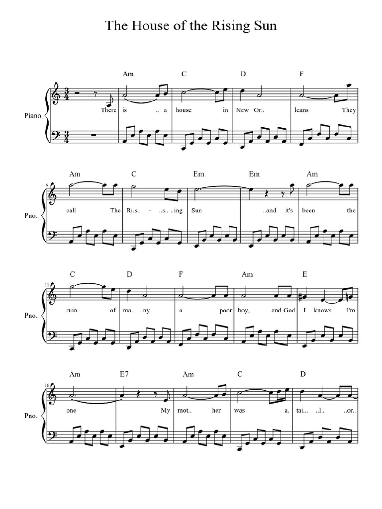 The House of The Rising Sun | PDF