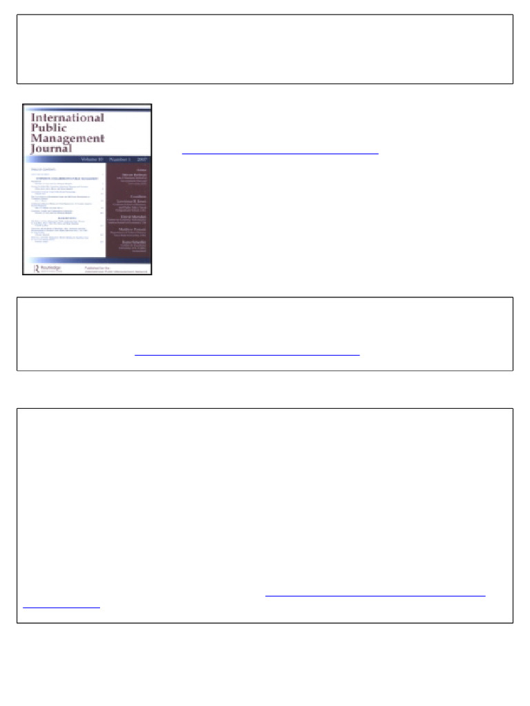 International Public Management Journal | PDF | Nonlinear System ...