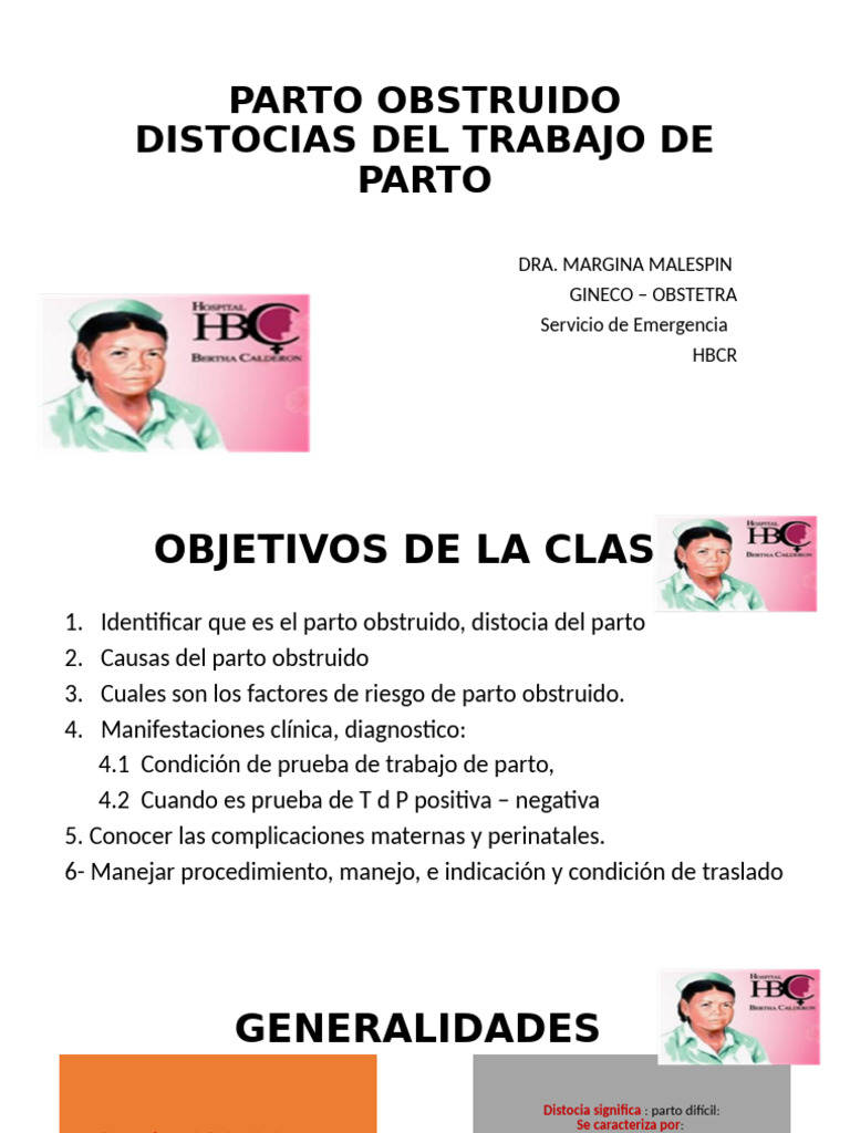 Parto Obstruido: Causas y Manejo | PDF | Parto | Especialidades Medicas