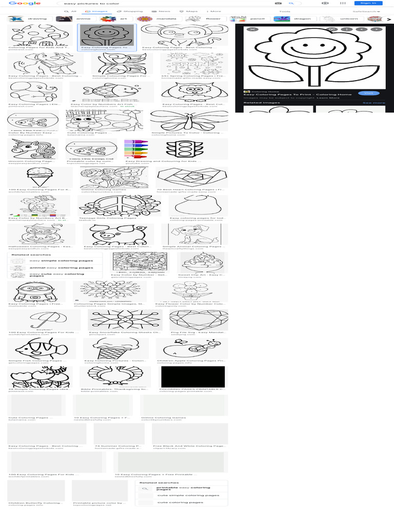 Easy Pictures To Color - Google Search | PDF