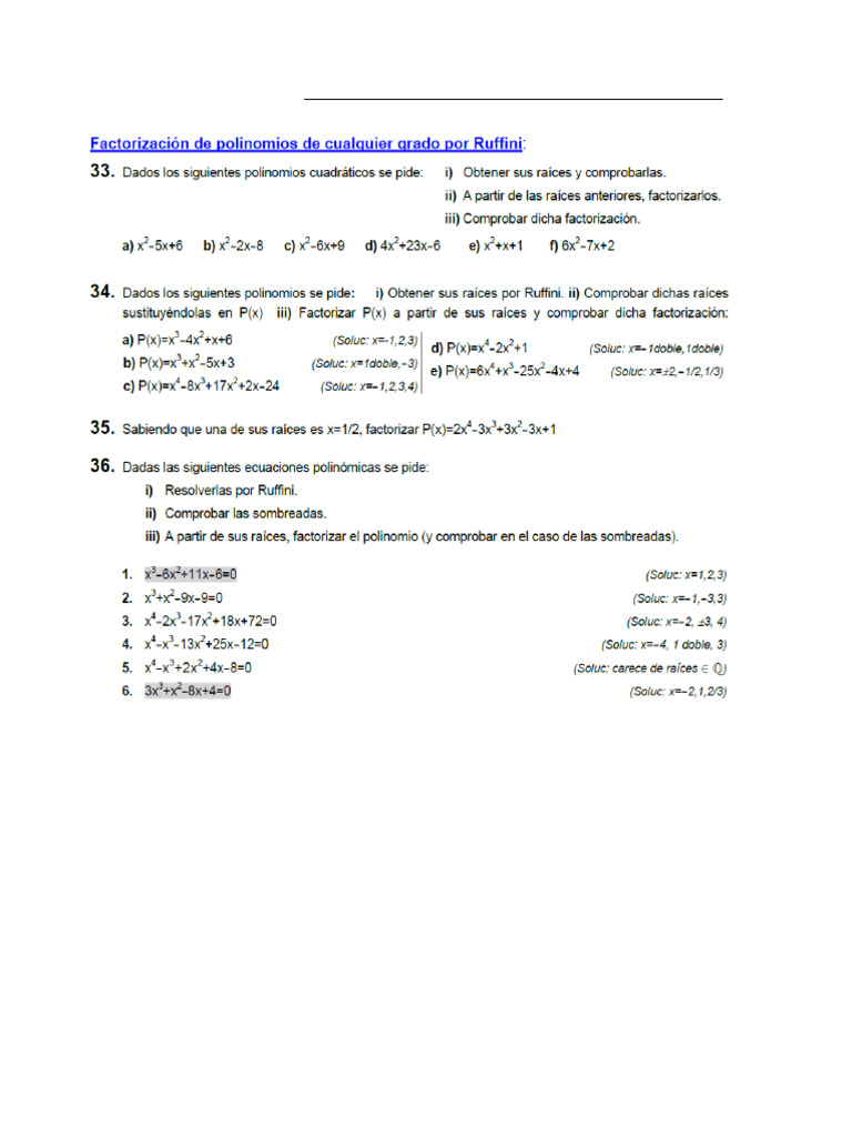 Repaso 2. Factorizaci-N. Tema 2 | PDF