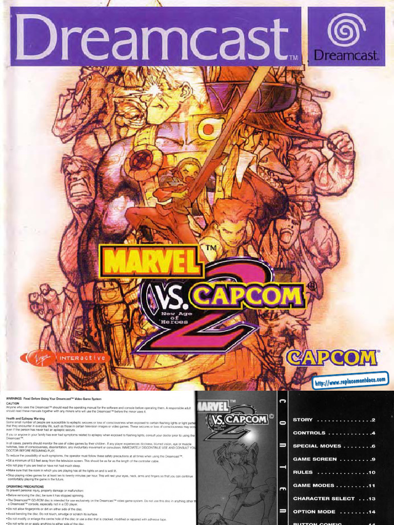 Marvel Vs Capcom 2 - Manual - DC | PDF