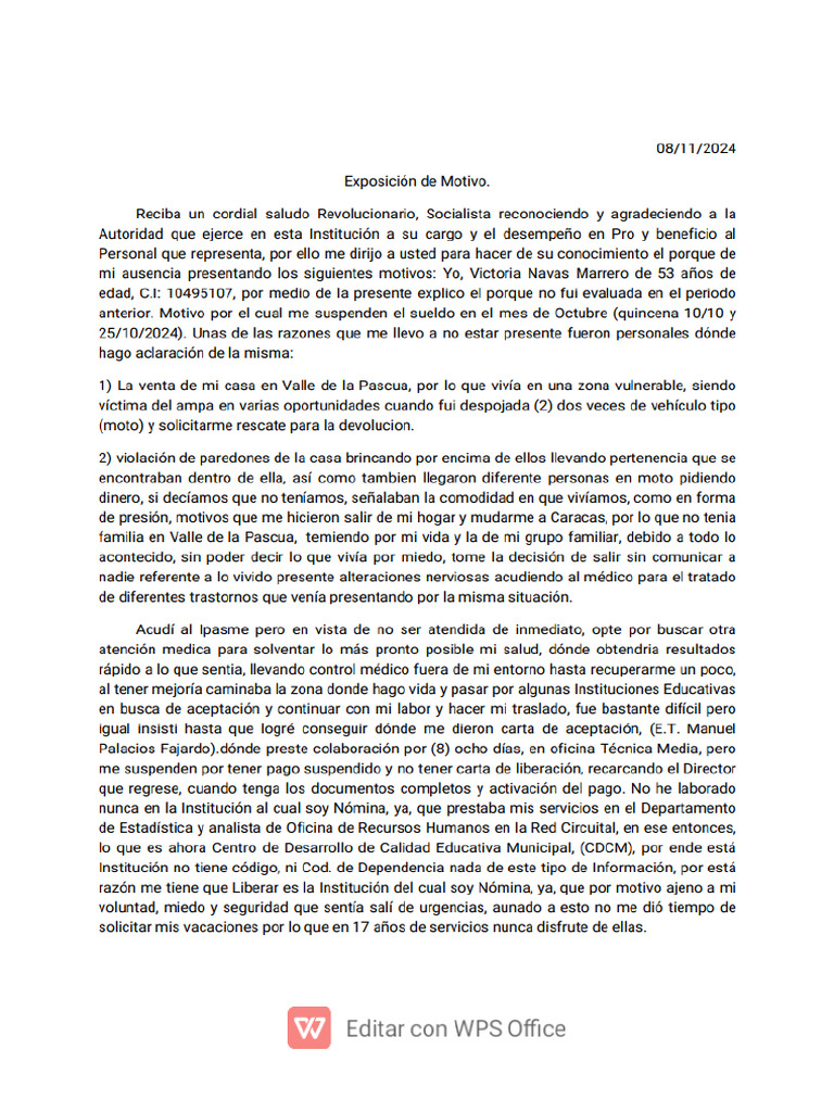 Exposición de M Zona Vic-WPS Office | PDF