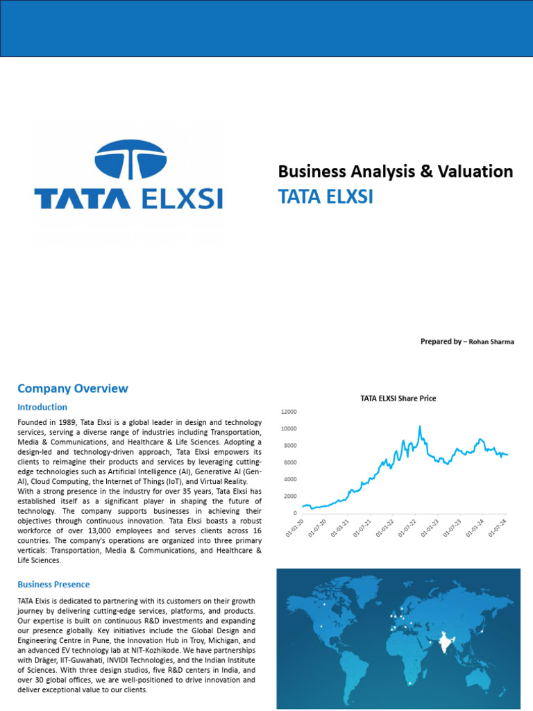 TATA ELXSI Valuation Report | PDF | Inflation | Economies