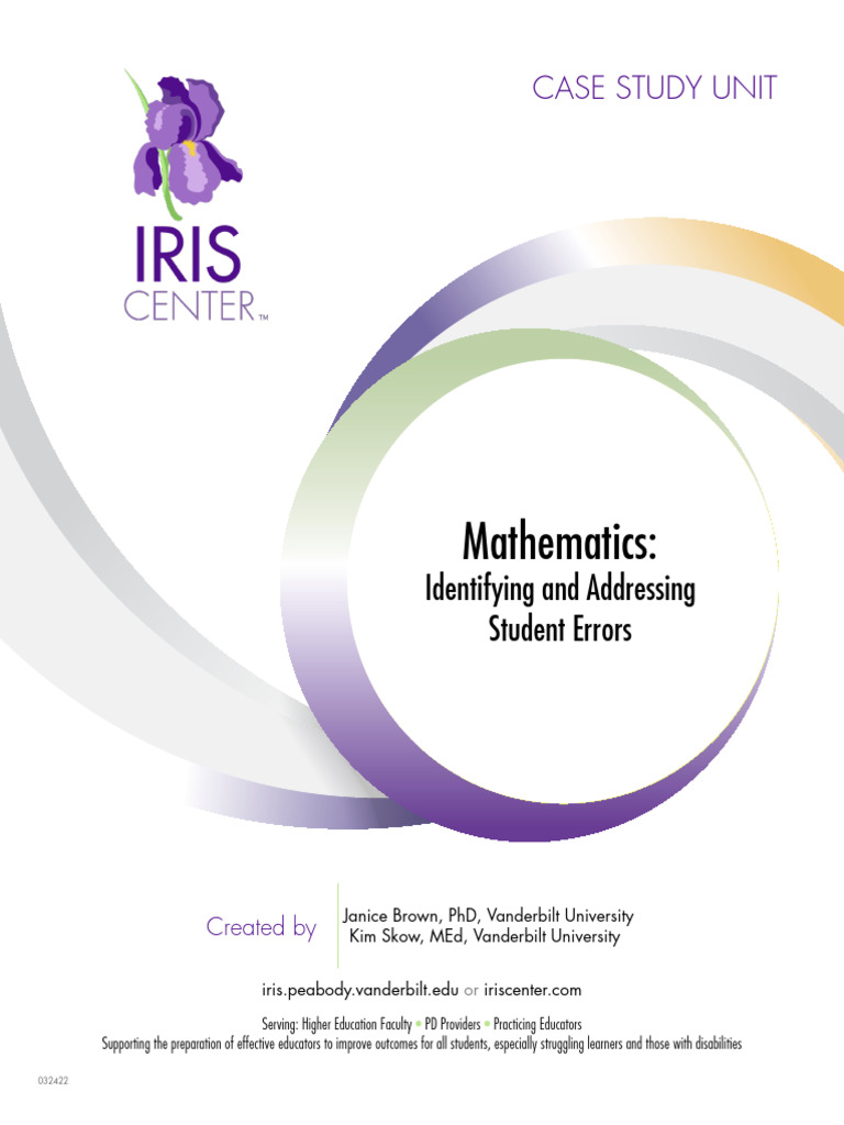 Mathematics Error Analysis Guide | PDF | Subtraction | Educational ...