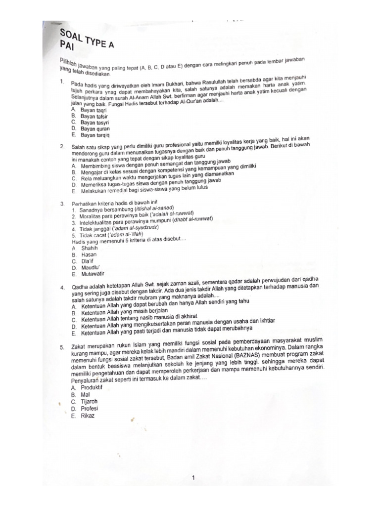 Soal Type A | PDF
