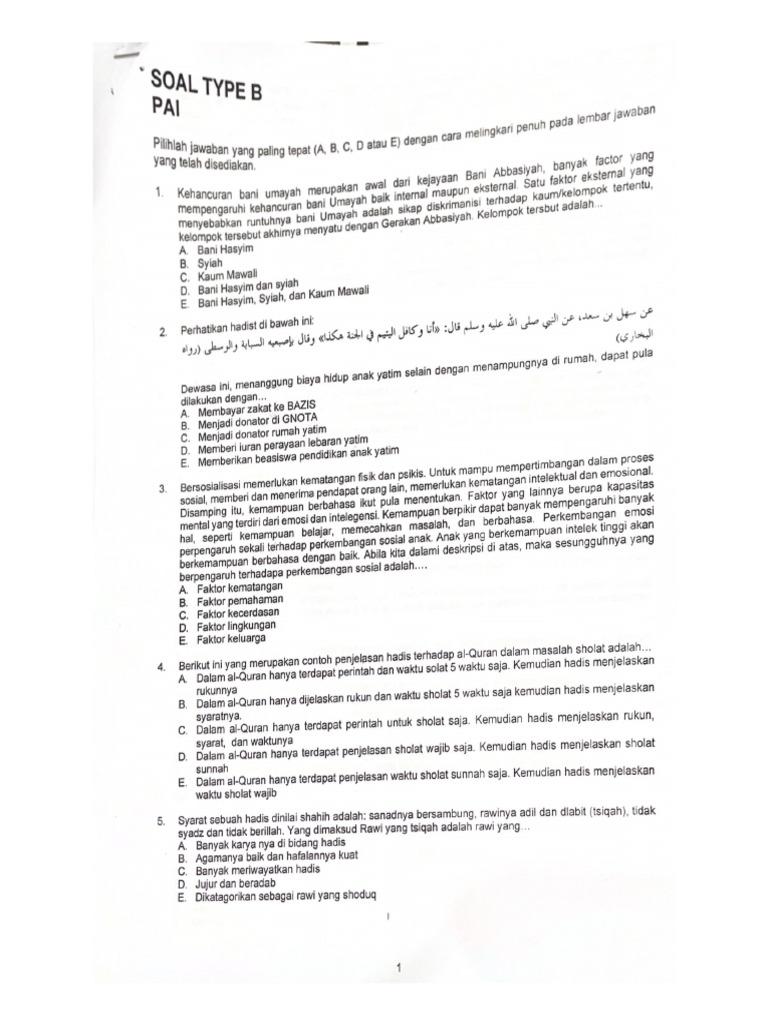 Soal Type B | PDF
