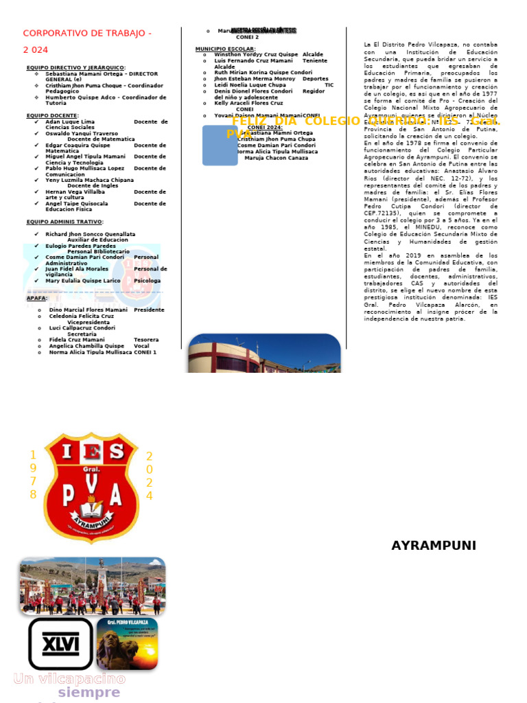 Triptico 2024 Aniversario | PDF