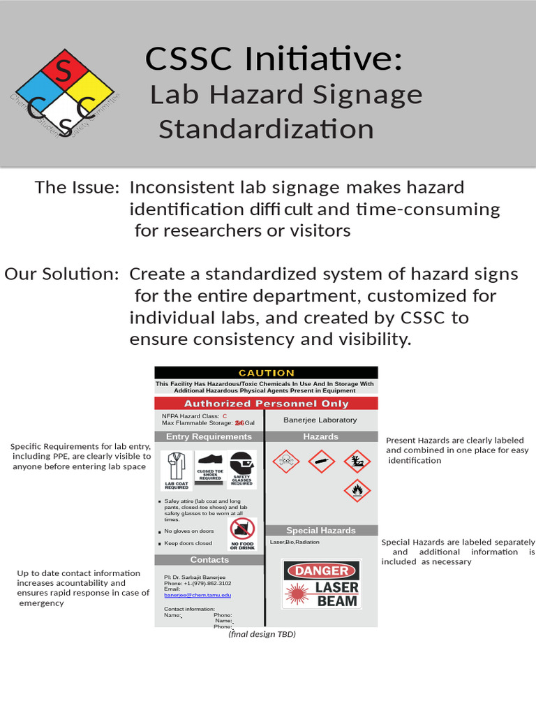 Lab Signage Standardization | PDF | Personal Protective Equipment ...
