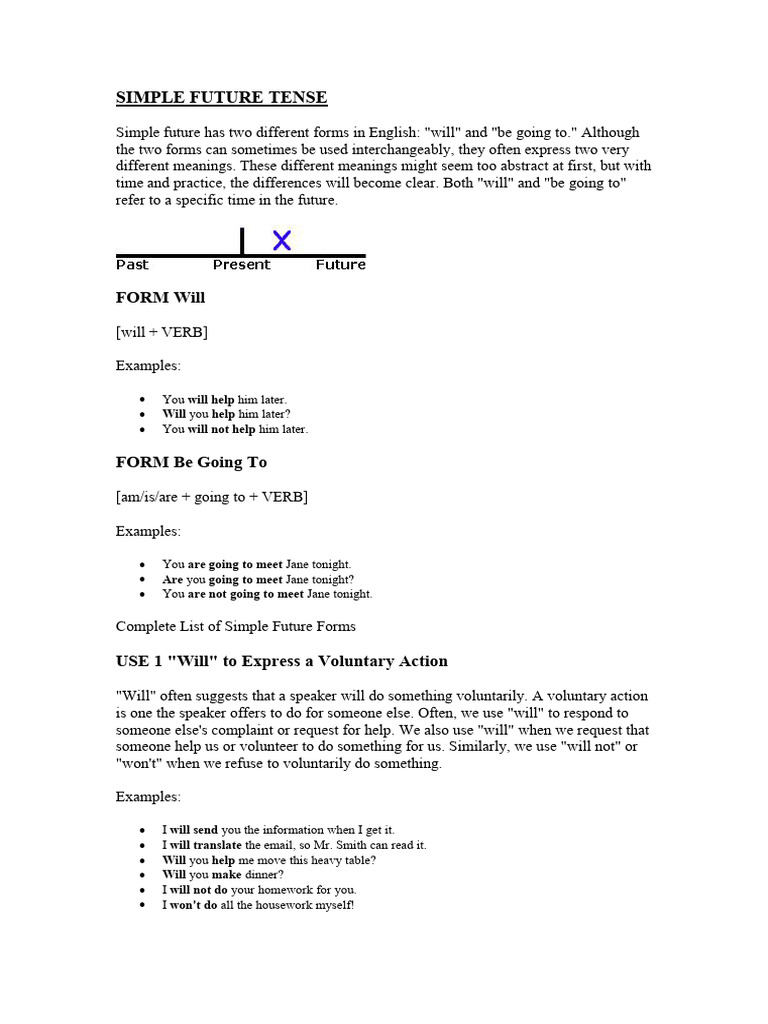 Simple Future Tense | PDF | Sentence (Linguistics) | Subject (Grammar)