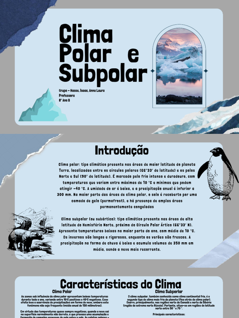 Características do Clima Subpolar | PDF | Aurora | Terra