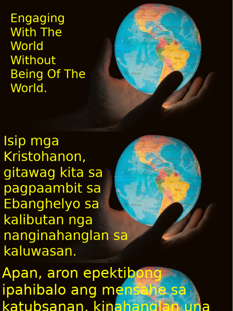 Engaging With The World Without Being of The World | PDF