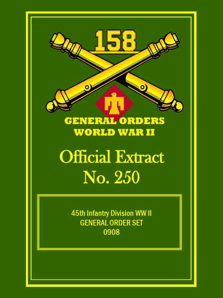 158th Field Artillery Official Extract No. 250 | PDF | Science ...