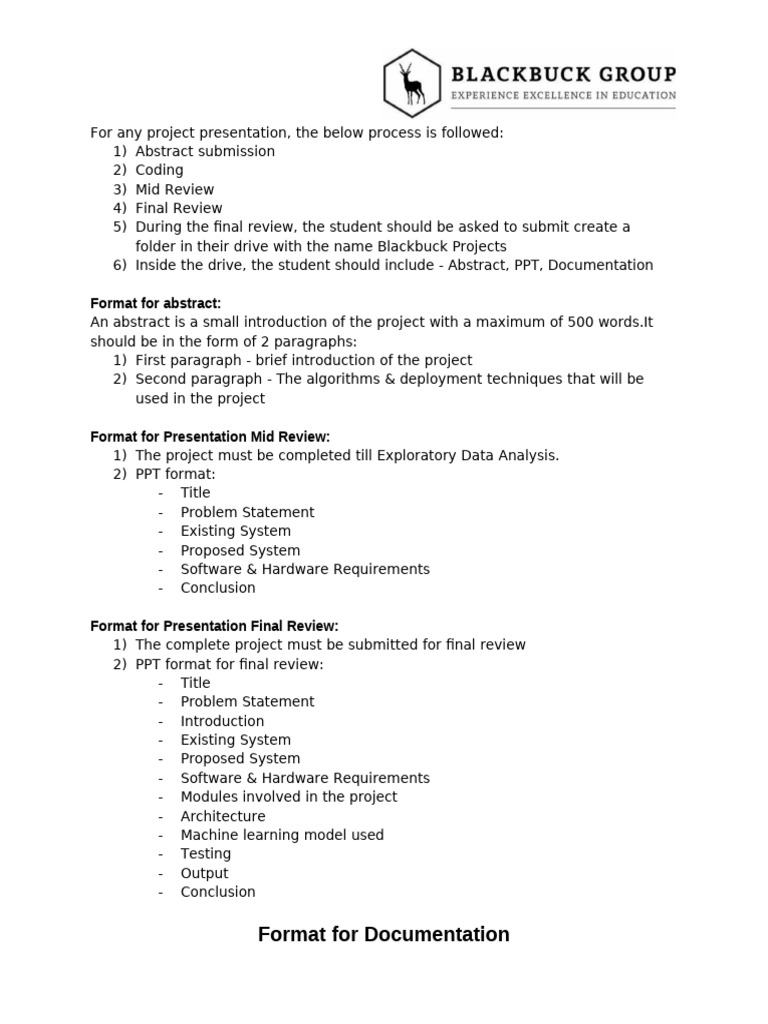 Project Completion Guidelines-2 | PDF | Machine Learning | Algorithms
