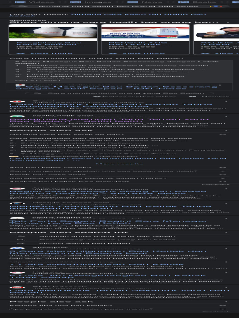 Gimana Cara Kasih Tau Orang Bau Ketek - Google Search | PDF