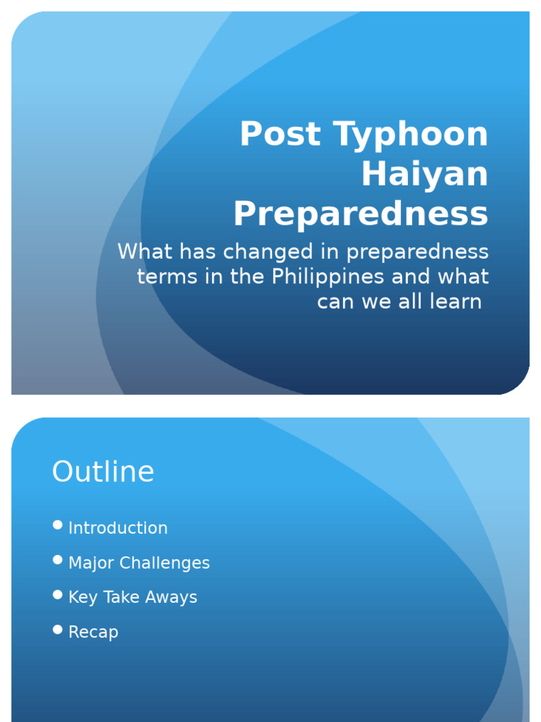 PH Post ST Haiyan Preparedness | PDF | Emergency Management | Natural Disasters