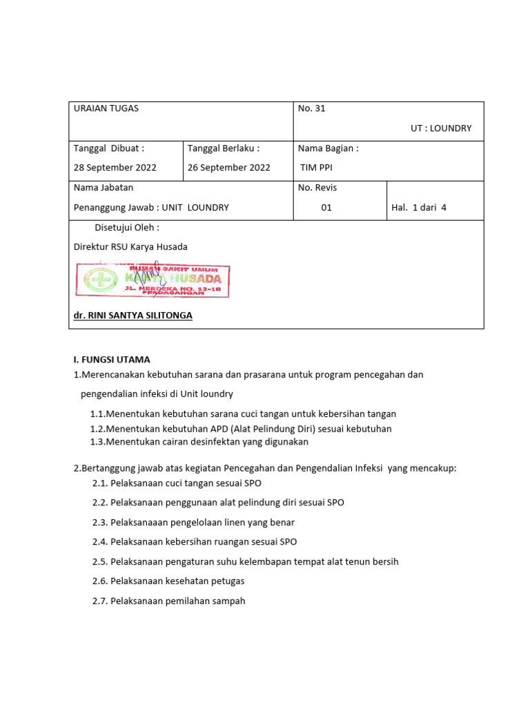 Uraian Tugas Linen | PDF | Pengembangan Diri | Kesehatan Holistik