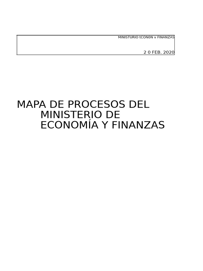 Mapa Procesos 2020 | PDF | Presupuesto | Planificación