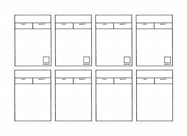 Blank Item Card Fillable Us | PDF