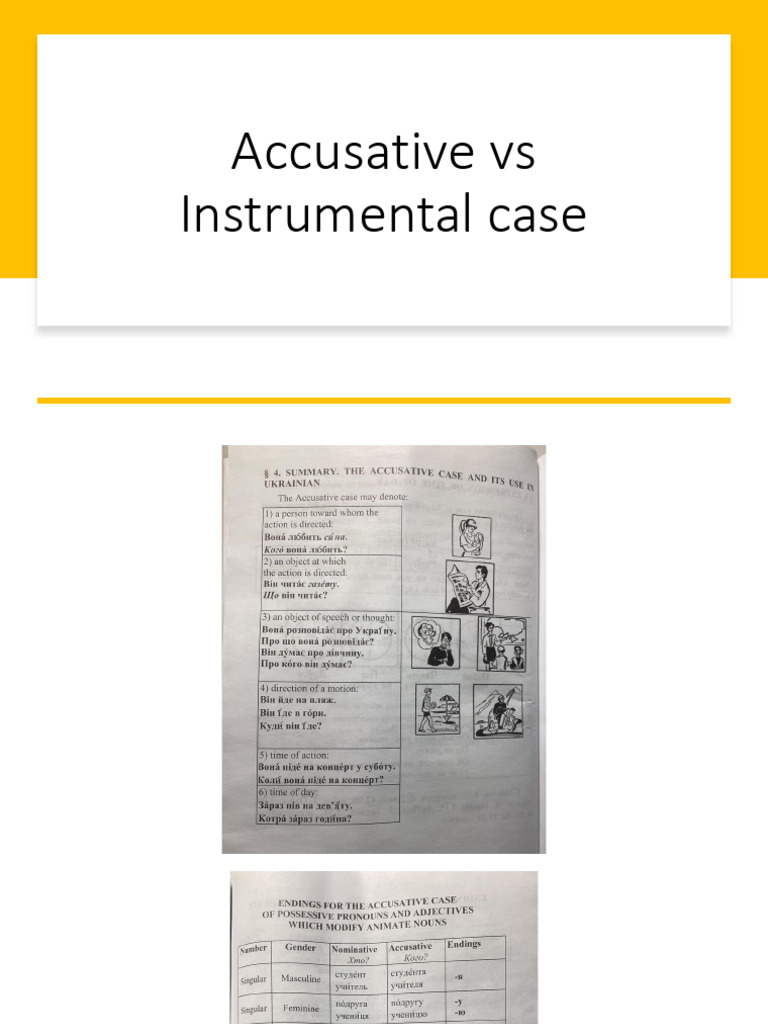 Accusative Vs Instrumental Case | PDF