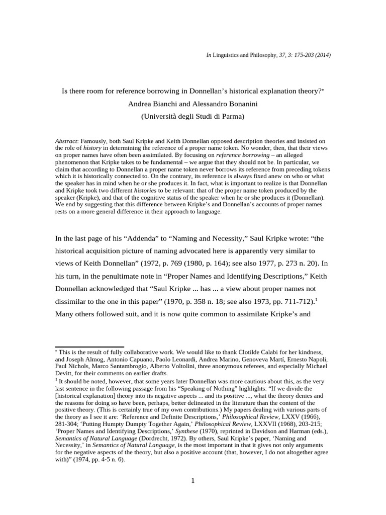 Donnellan Reference THEORY | PDF | Socrates | Theory