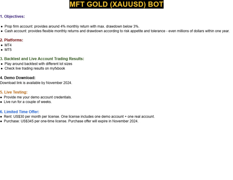 MFT Gold Bot | PDF
