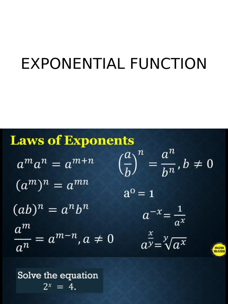Exponential Function | PDF