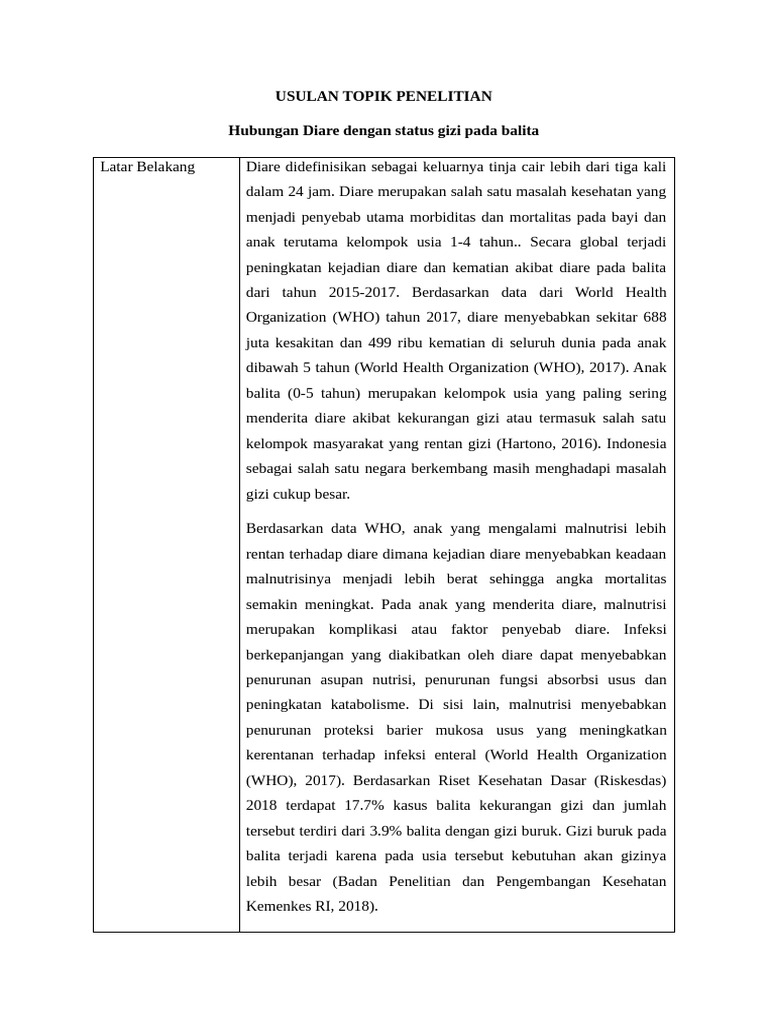 Usulan Topik Penelitian | PDF