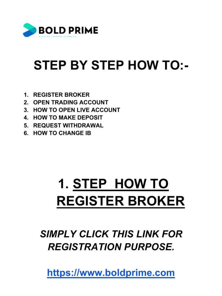 Step by Step Register Broker | PDF