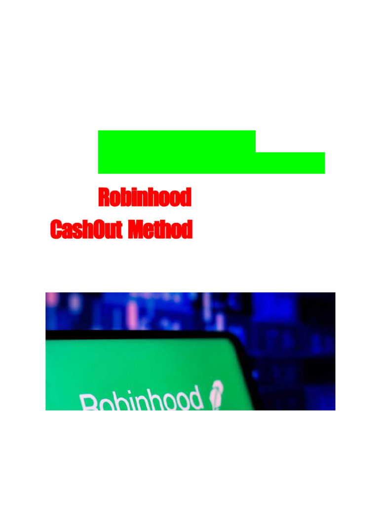Robinhood CashOut Method 30 | PDF | Credit Card | Service Industries