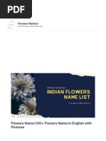 Marathi Flower Names List | PDF | Plants | Garden Plants
