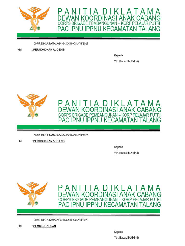 Kop Amplop PERSURATAN DKAC KE DKC | PDF | Komputer