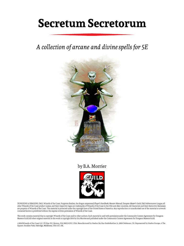BA Morrier - Secretum Secretorum v1.5 | PDF