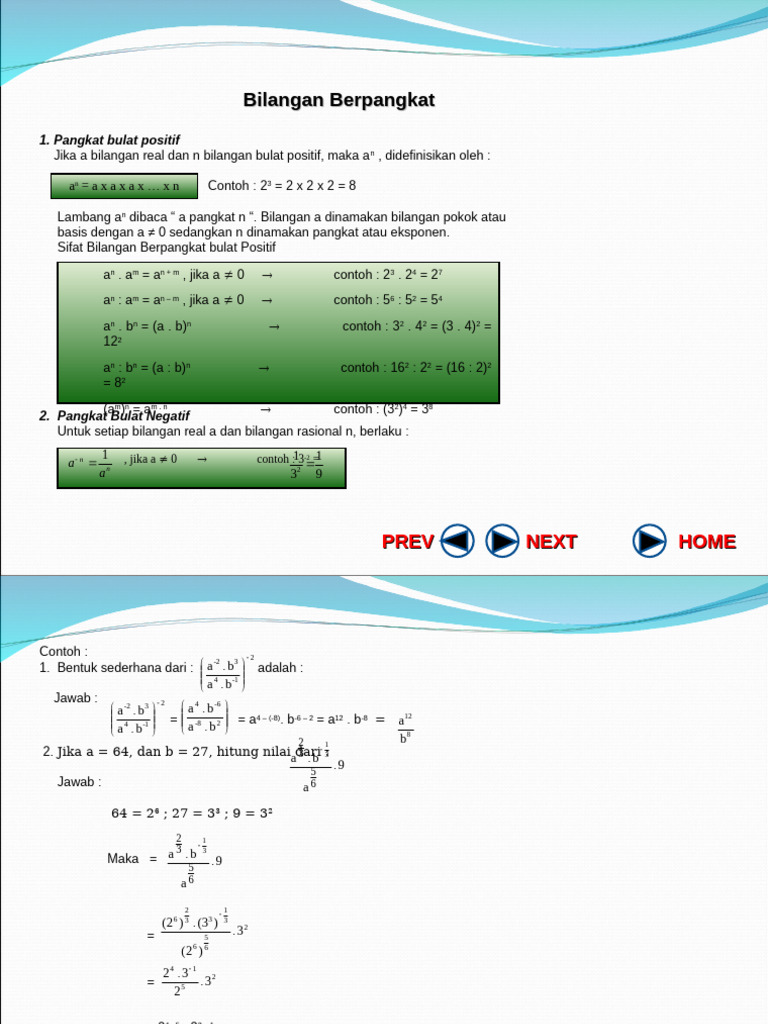 Bilangan Berpangkat | PDF | Metode & Bahan Ajar