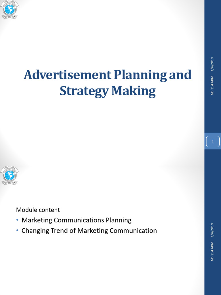 Advertisement Planning and Strategy Making | PDF | Marketing | Target ...