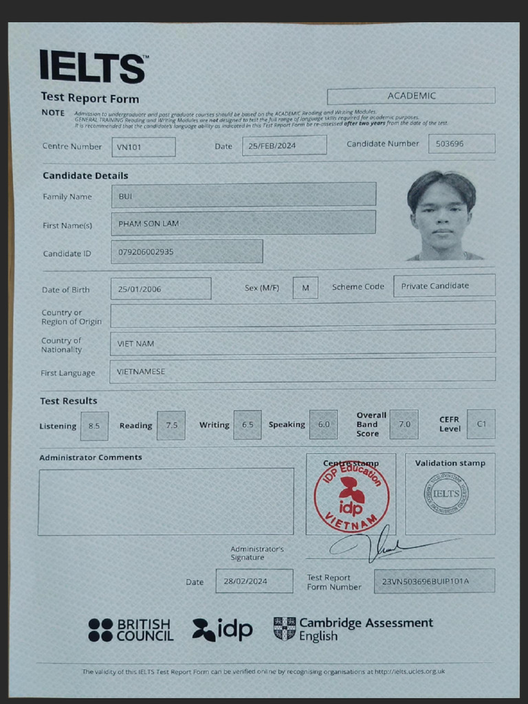 Ielts Certificate | PDF